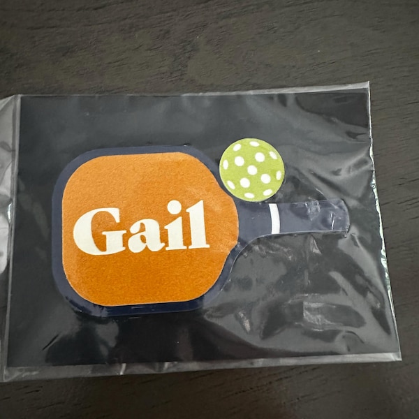 Personalized Pickleball Paddle Name Tag: Engraved Acrylic Bag Tag - Etsy