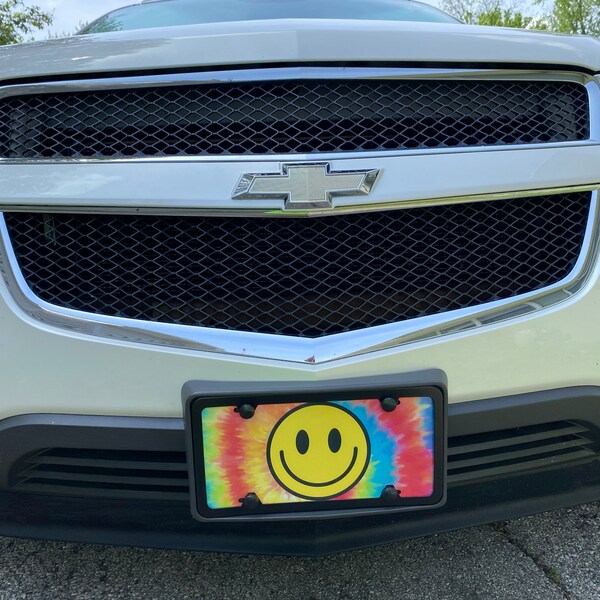 Magic Mushroom Trippy Hippie License Plate. Cottagecore, Bright ...