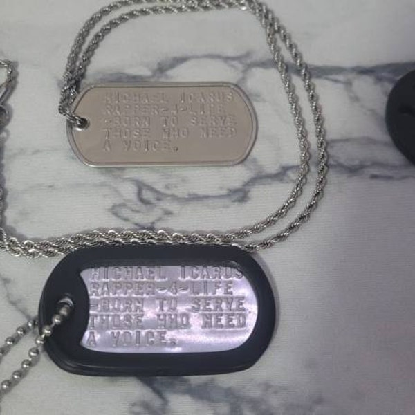 Personalized Military Dog Tags: Stainless Steel, Custom (set of 2) - Etsy