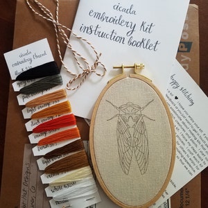PDF Cicada Embroidery Pattern and Instructions Downloadable - Etsy