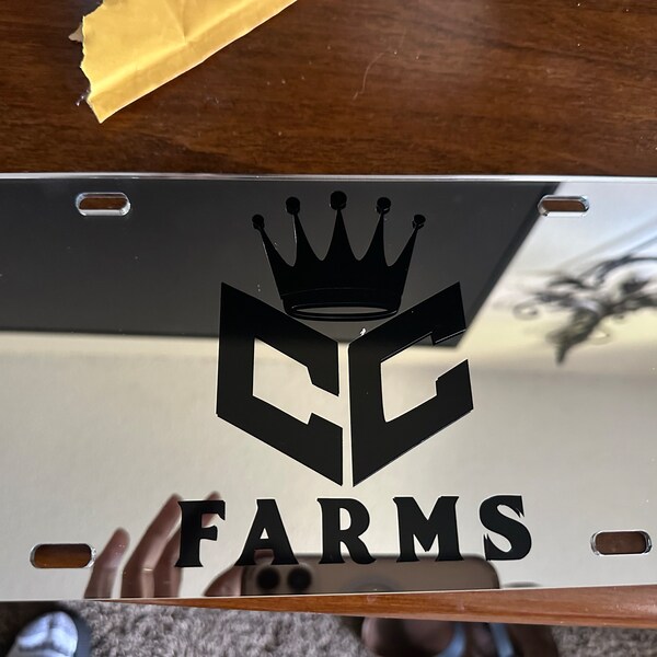 Personalized Mirror License Plate With Name, Nickname, or Company Logo ...