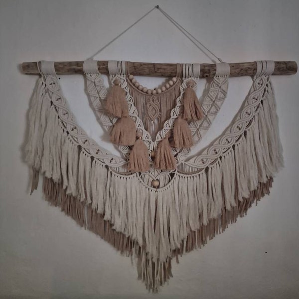 Macrame Backdrop, Macrame Wall Hanging With Tassels, Macrame Mural ...