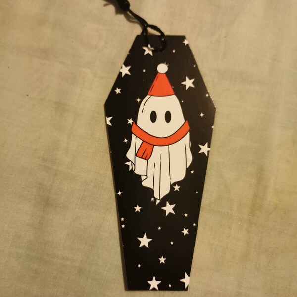 Coffin Shaped Ghost Bookmark, One More Chapter, Goth, Tassel, Shaped ...