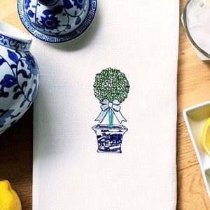 Chinoiserie Topiary Embroidery Blue Willow Machine Embroidery File ...
