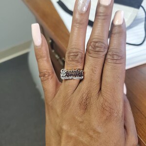 Custom Gold Name Ring Solid Gold 10k or 14k Fine Jewelry | Etsy