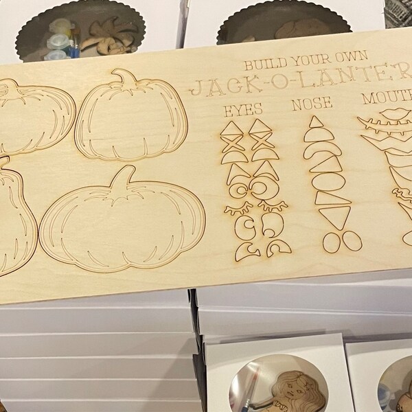 Build Your Own Jack-o-lantern Laser Cut Digital File | Cute Halloween ...