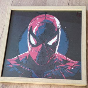 Spider Superhero 3D Shadow Box SVG: Layered Comic Files - Etsy