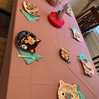 Cat Shaped Plates Cat Birthday, Kitty Baby Shower, Meow Birthday ...