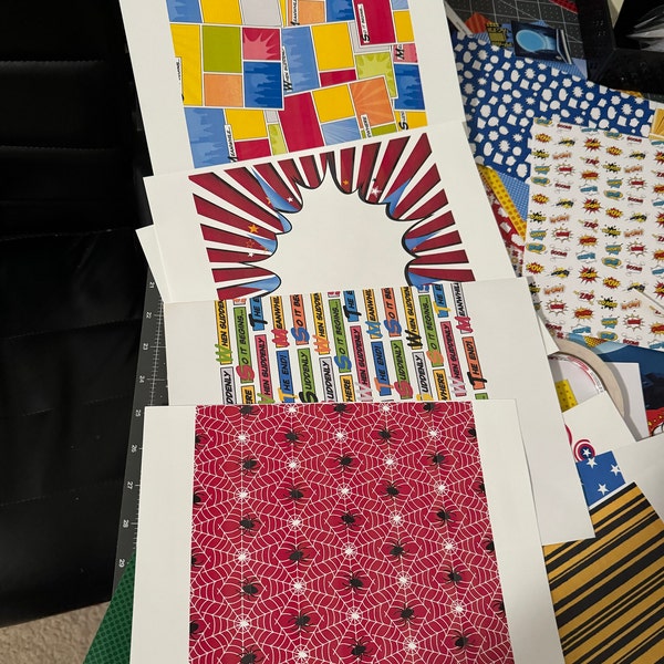 16 Superhero Comics Digital Papers 300 DPI Maximum Quality, Superhero ...