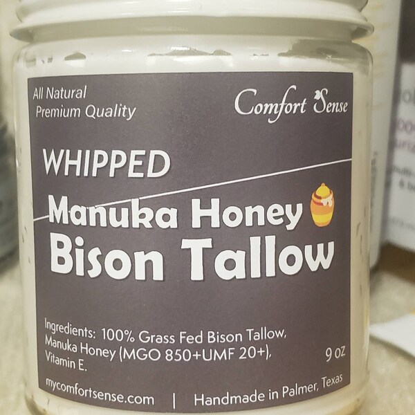 BEE POLLEN Manuka Honey & Bison Whipped Tallow Cream With 850MGO Manuka ...