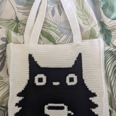 Cute Cats Bag Crochet Pattern, Crochet Bag Pattern, Crochet Tote Bag ...