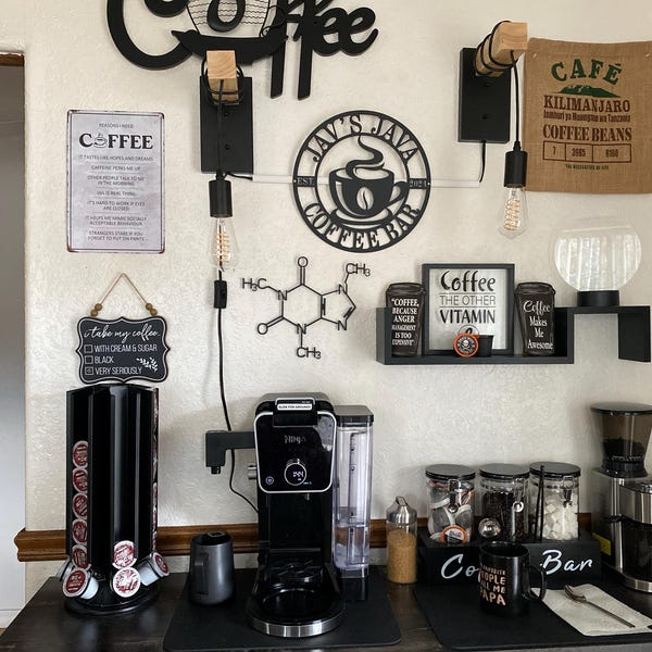 Caffeine Molecule Wall Decor | Caffeine Molecule Wall Art | Coffee ...