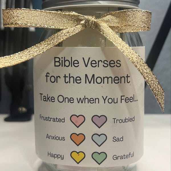 DIY Jar of Bible Verses for Emotions - Pastel - Instant Download ...