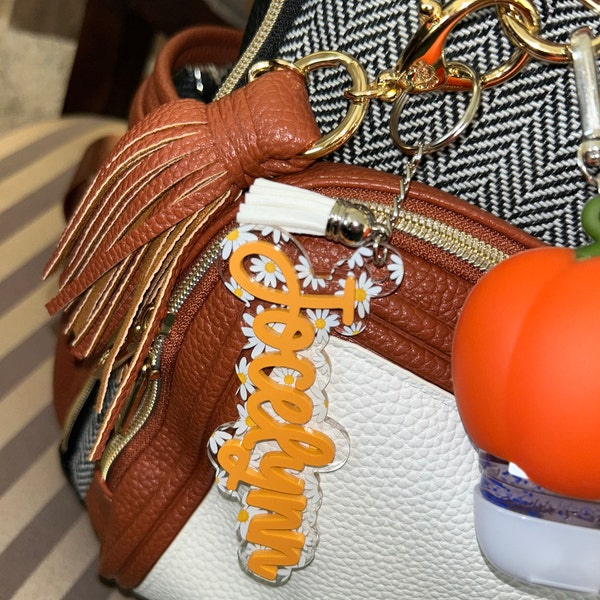 Personalized Keychain, Custom Nametag, Boho Baby, Bridesmaid, Kids Name ...