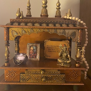 Wooden Temple Mandir Handcrafted Handmade Mandir Pooja Ghar | Etsy
