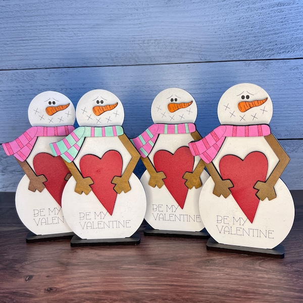 Be Mine Valentine Snowman SVG File | Hearts | Laser Cut File ...