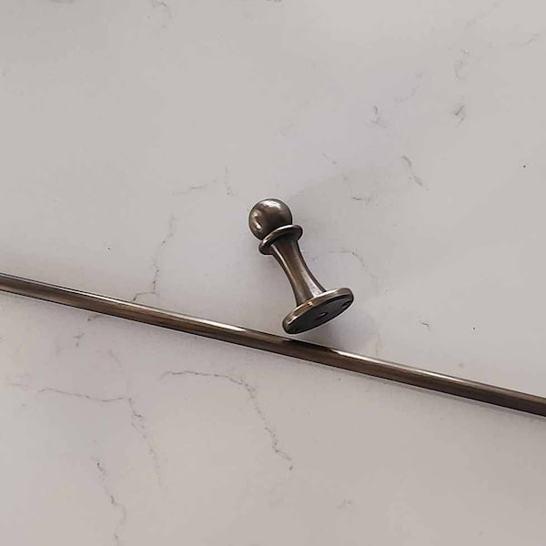 Aged Brass Gallery Rail | Kitchen Fiddle Tipping Shelf Rail Solid Brass ...