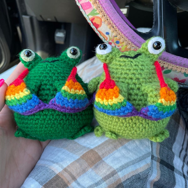 Crochet Saggy Boob Frog With Big Booty Made to Order Amigurumi Plushie ...