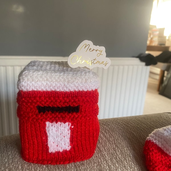 PDF KNITTING PATTERN Winter Post Box Chocolate Orange Cover, Christmas ...