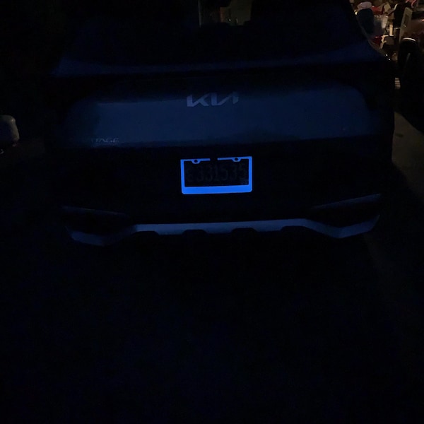 Glow in the Dark License Plate Frame, Neon Glow Car Accessory, Cute Car ...