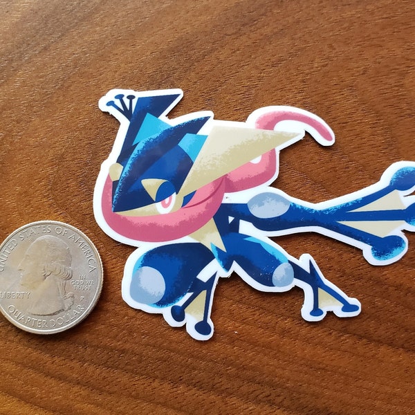 Greninja Vinyl Sticker - Etsy