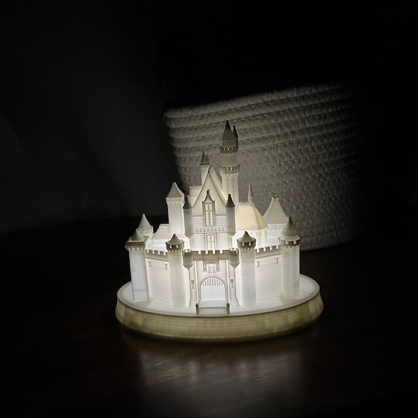 Sleeping Beauty Castle Night Light - Cake Topper - 3D Printed ...