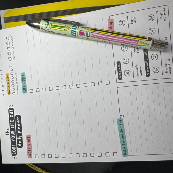 PRINTABLE Digital Download A5 Daily Planner Desk Pad Work/life Balance ...