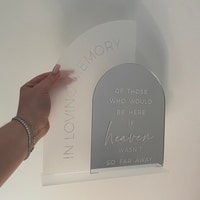 In Loving Memory Wedding Sign Gold Mirror Wedding Memorial Sign Wedding ...