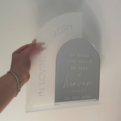 In Loving Memory Wedding Sign Gold Mirror Wedding Memorial Sign Wedding ...