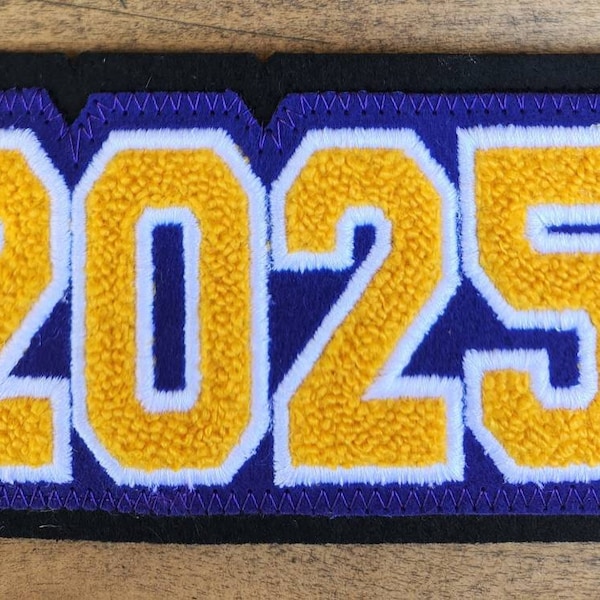 Letterman Jacket Year Chenille Patch - Block *please Note the Size* - Etsy