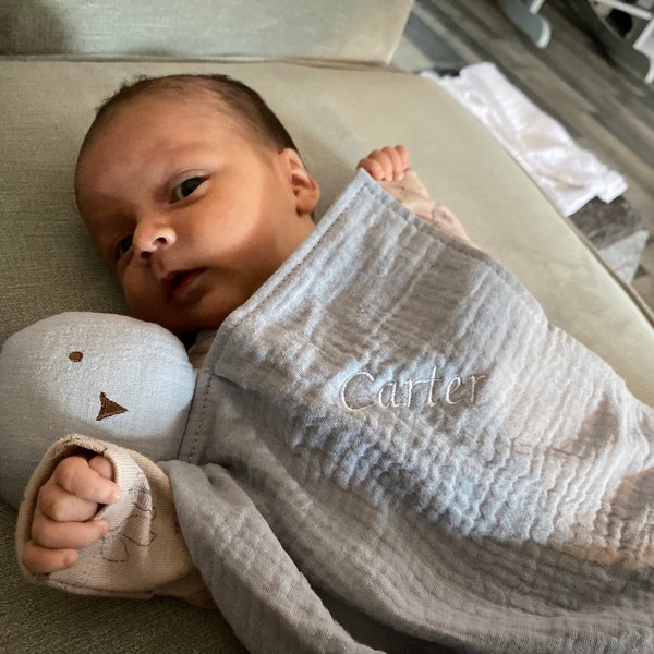 Personalised Baby Comforter Personalised Muslin Comforter Personalised ...