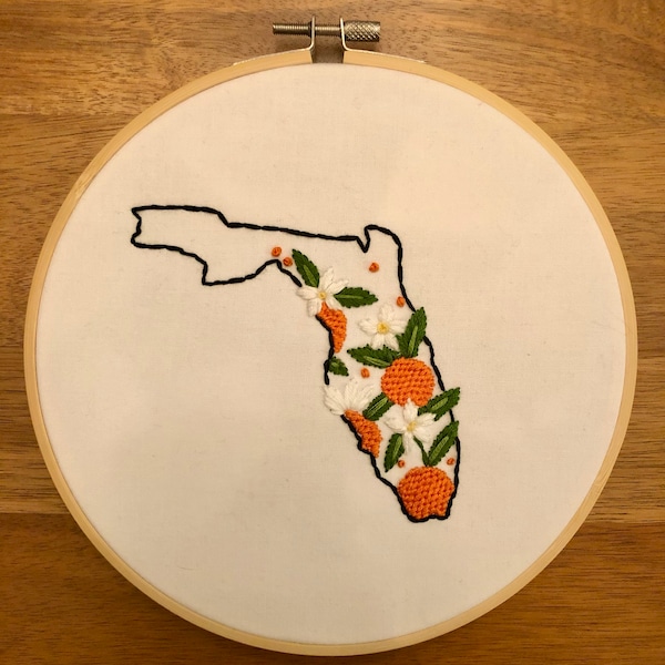 Florida State Embroidery Pattern and Stitch Guide - Digital Download ...