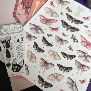 MOON Moth Planner Sticker Sheet - Etsy