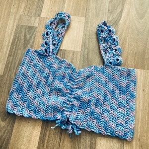 Crochet Pattern for Scrunch Crop Top With Scalloped Straps and ...