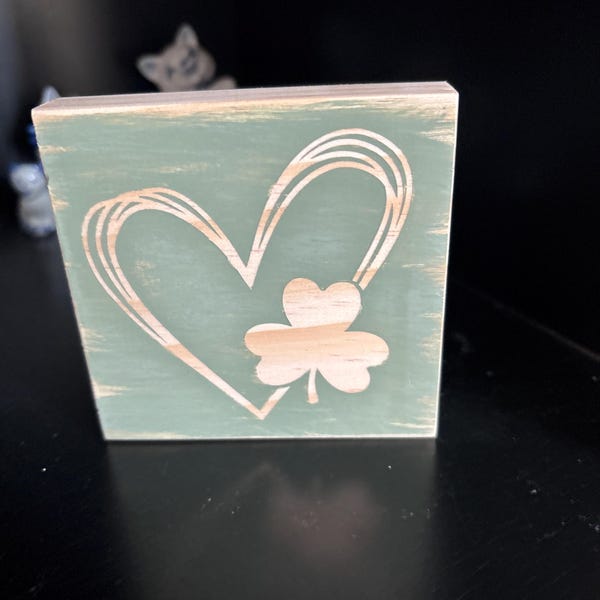 St Patrick/shamrock/shelf Sitter/tiered Tray/home Decor/farmhouse ...