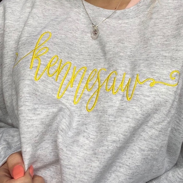 Embroidered State Pride Crew Neck Sweatshirt | Custom Stitched - Etsy