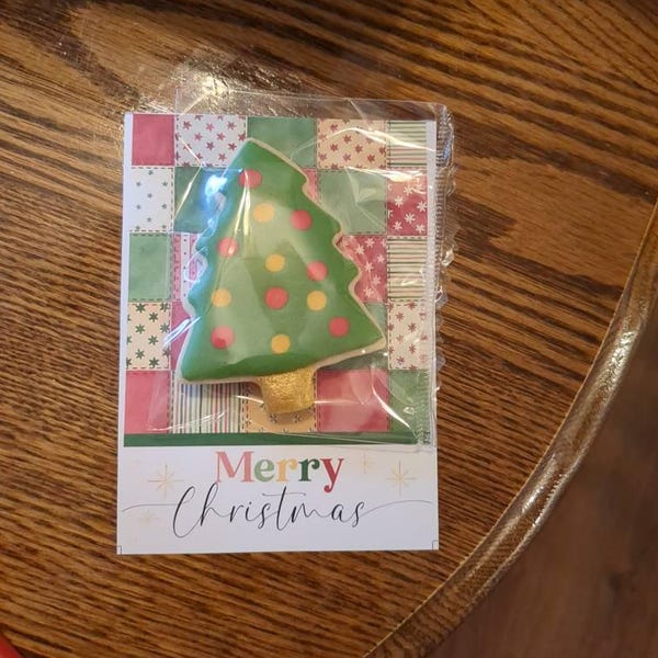 Christmas Mini Cookie Card, Country Christmas Cookie Tag, Holiday ...