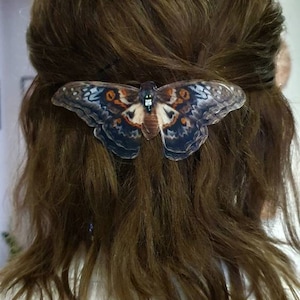 Silk Purple Luna Moth Hair Clips With 3d Wings Hair Jewelry for Women ...