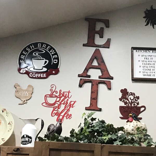 Coffee Signs~ Kitchen Signs~ Coffee Bar Sign~ Rustic Kitchen Decor ...