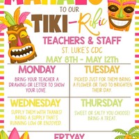 Luau Teacher Appreciation Week Itinerary, You Are Tiki-riffic Beach ...
