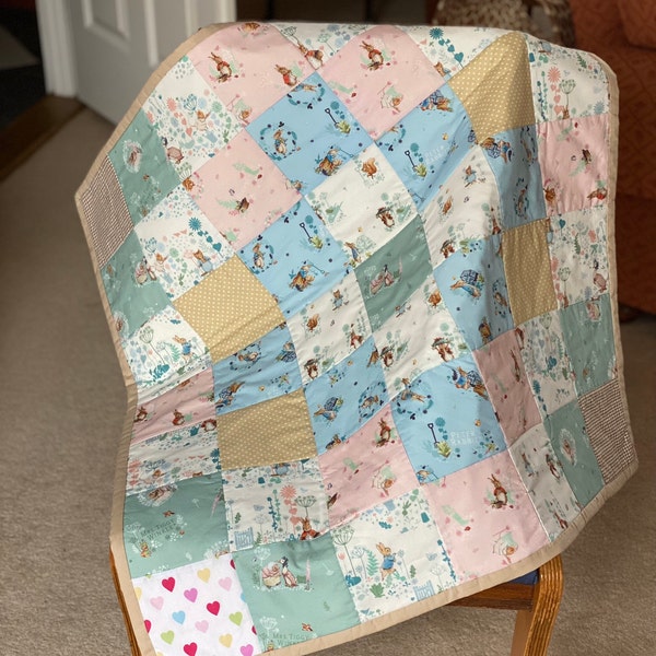 Baby Quilt Kit - Peter Rabbit and Friends, Pre-cut Ready to Sew, Simple ...