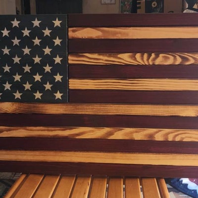 Subdued American Flag, Subdued, Rustic Flag, Wood American Flag, Wood ...