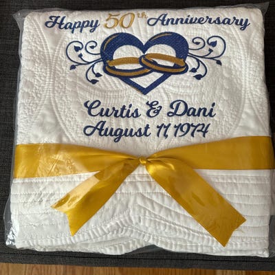 Monogrammed Quilt Custom Quilt Decorative Quilt Baby Quilt Embroidery ...