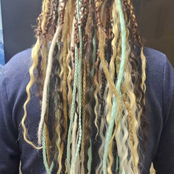 Fashion Forward Brown and Blond Synthetic Dread Extensions ...