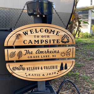 Outdoor Wood Sign Custom Camp Sign Personalized Camping Sign | Etsy