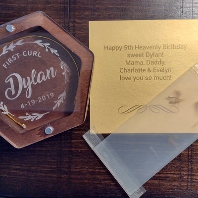 Babies First Haircut Box, Haircut Keepsake Box, Child Cutting off ...