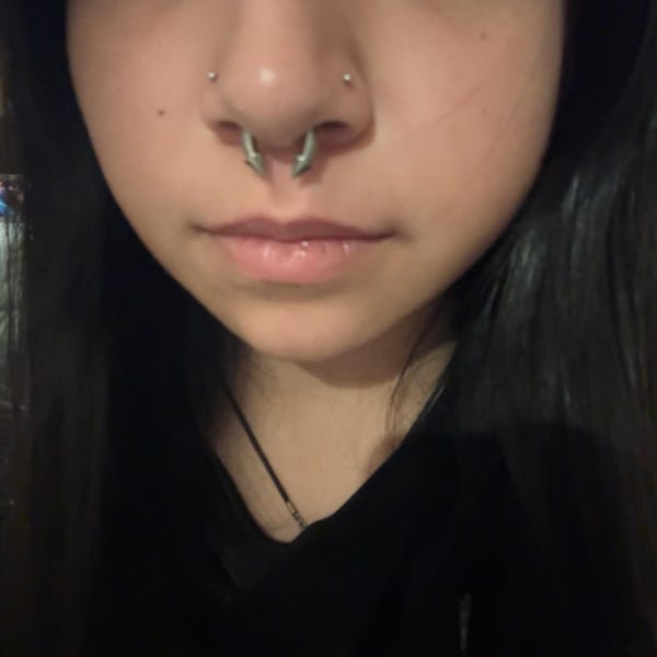 Half DARK PURPLE / SILVER 4G, 5G, 6G, 7G, 8G, 10G, or 12G Anodized Astm ...