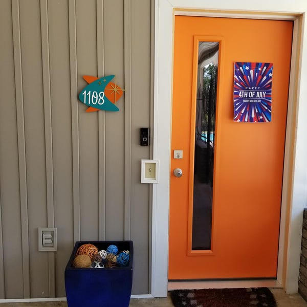 Mid-century Modern Welcome Sign Atomic Boomerang Mid Century ...