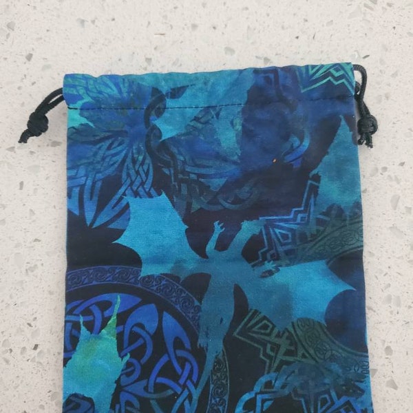 Lord of the Rings Leaf of Lorien Dice Bag, Reversible Pouch, Handmade ...