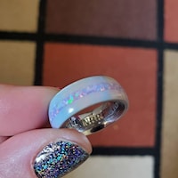 Unicorn Poop Ring With Opal Inlay - Diamond Dust Ring - Diamondcast ...